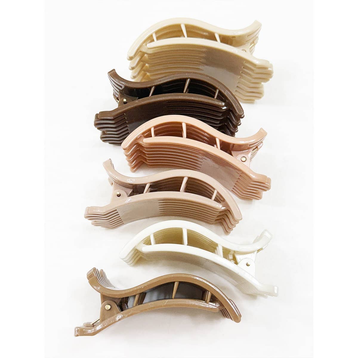 Solace Flat Hair Claw Clip, neutral – Wavy Boutique
